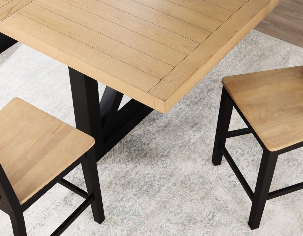 Magnolia 5-Piece 80-96-inch Black Counter Table Dining Set - Steve ...