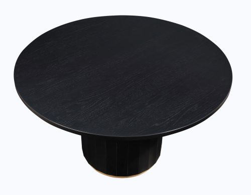Magnolia 52-inch Round Table, Black - Steve Silver Company