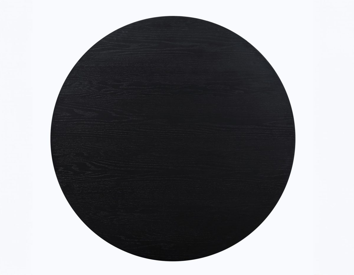 Magnolia 52-inch Round Table, Black - Steve Silver Company