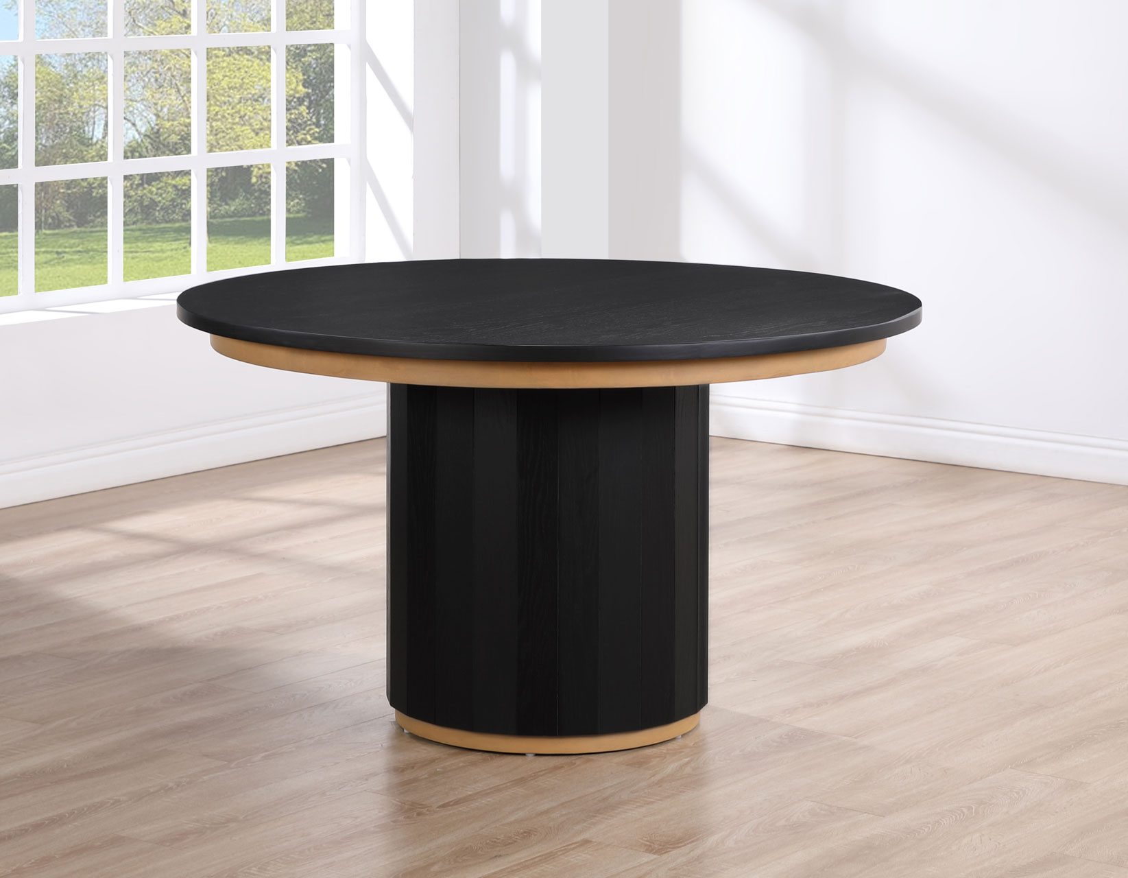 Magnolia 52 inch Round Table Black Steve Silver Company Magnolia 52 inch Round Table Black Steve Silver Company