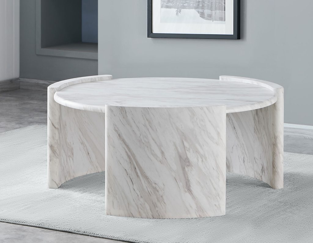 Merino Faux-Marble Cocktail Table Top - Steve Silver Company