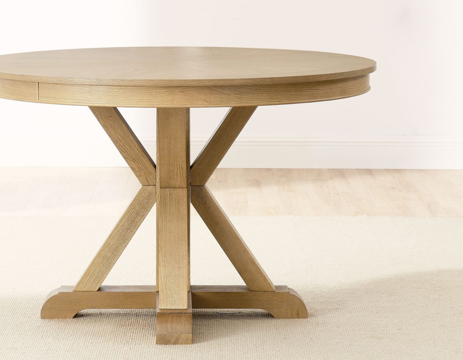 Rylie 48-inch Round Dining Table with Folding Game Top, Natural Finish ...