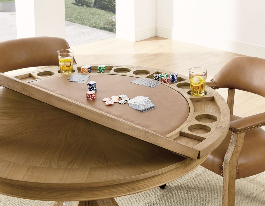 Rylie 6-Piece Game Dining Set, Natural Finish - Steve Silver Company