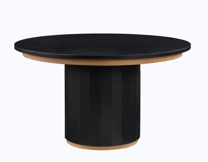 Magnolia 52-inch Round Table, Black - Steve Silver Company