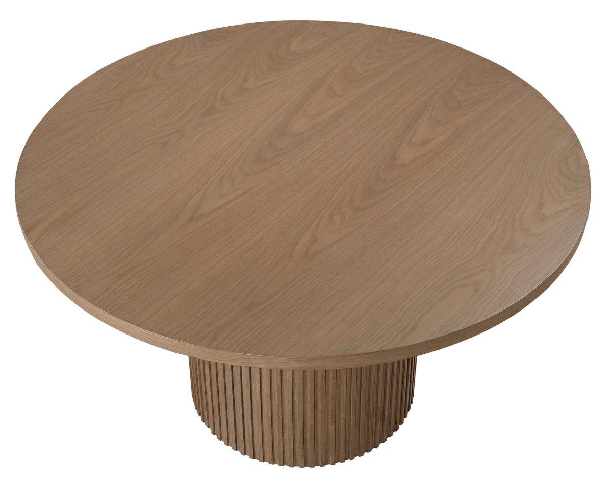 Colvin 52" Round Dining Table, Toffee finish - Steve Silver Company