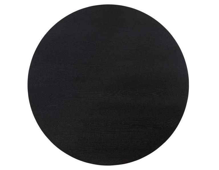 Colvin 52" Round Dining Table, Black finish - Steve Silver Company
