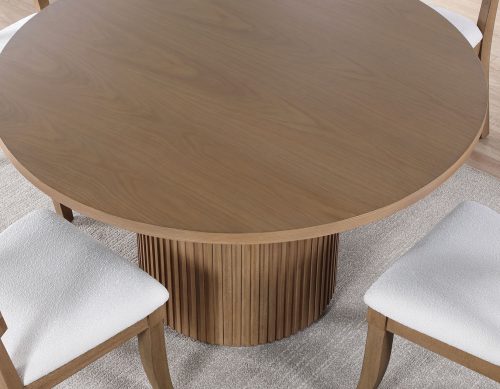 Colvin 52" Round Dining Table, Toffee finish - Steve Silver Company