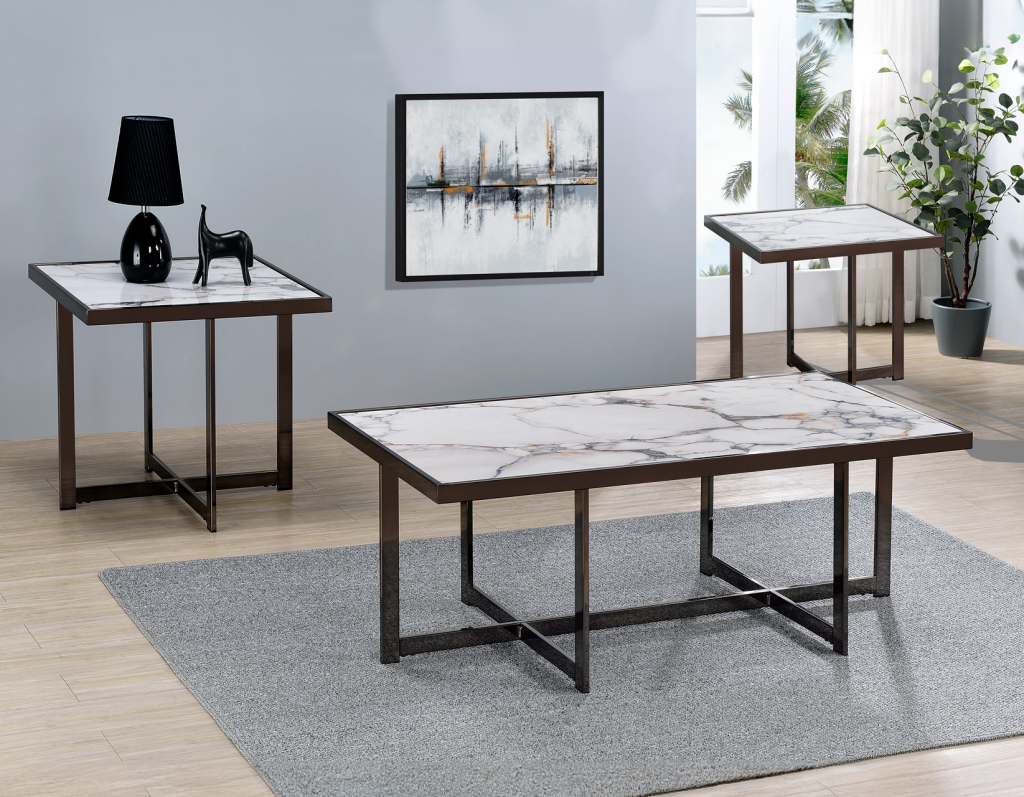 Kayley 3-Piece Sintered Stone Table Set - Steve Silver Company